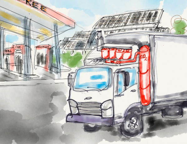 Capturing CO2 from trucks and reducing their emissions by 90% ...