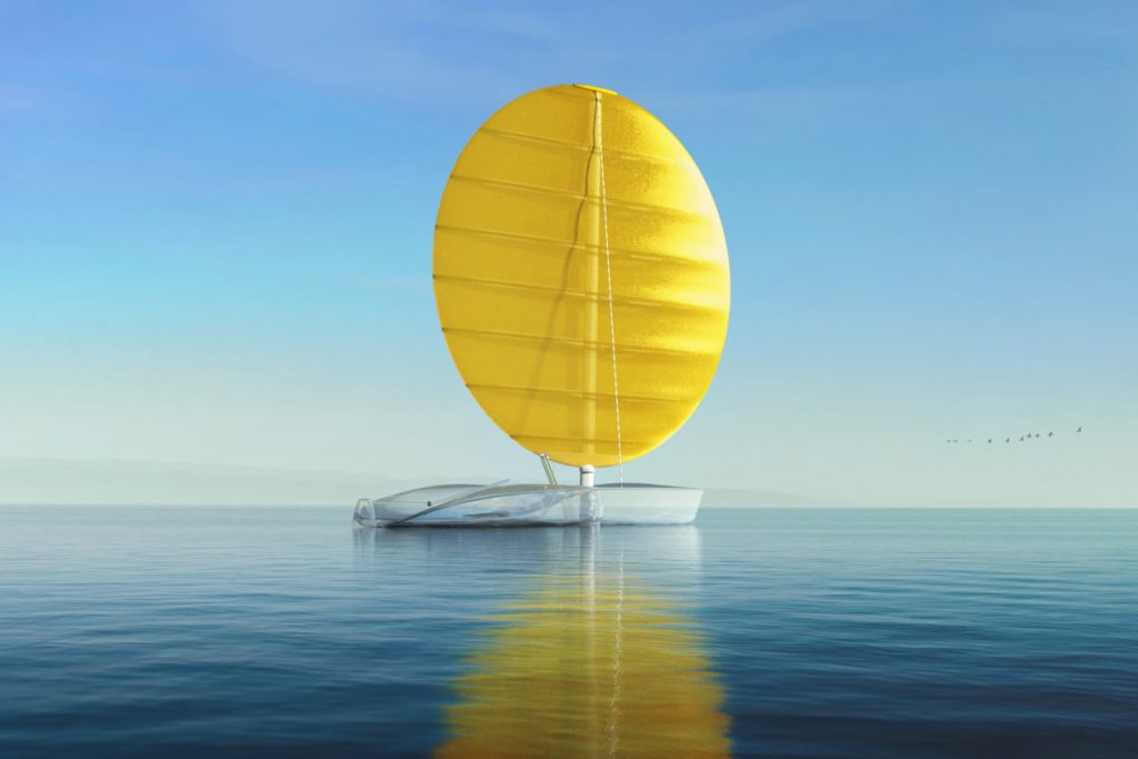 'second sun' sailboat concept is made of algae-based biopolymer + ocean ...