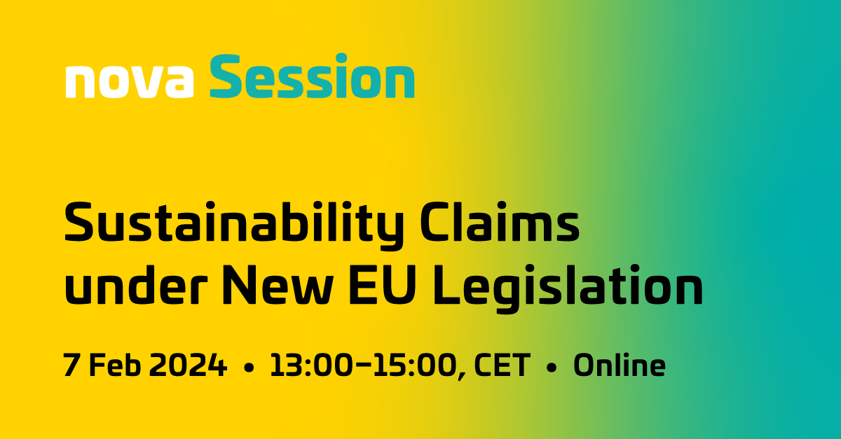 nova-Session: Sustainability Claims under New EU Legislation – Everything companies need to know ...