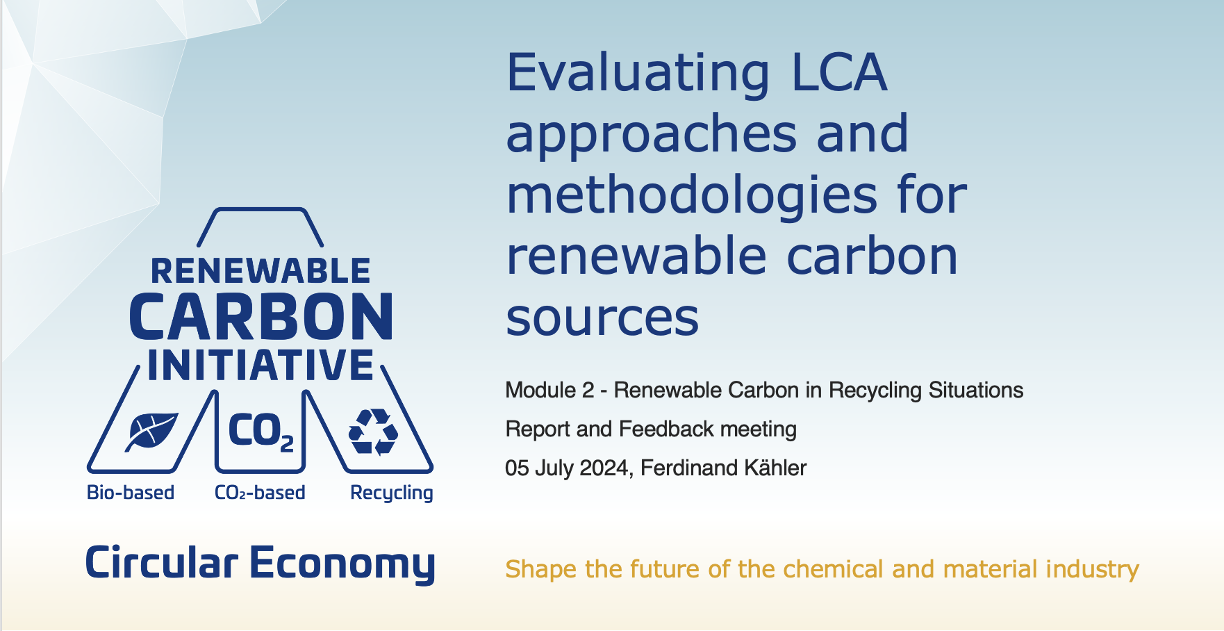 Monthly news from the Renewable Carbon Initiative (RCI), July 2024 - Renewable Carbon News