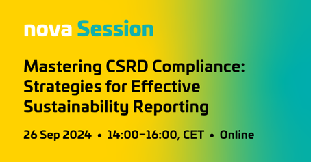 nova Session on Mastering CSRD Compliance: Strategies for Effective Sustainability Reporting ...