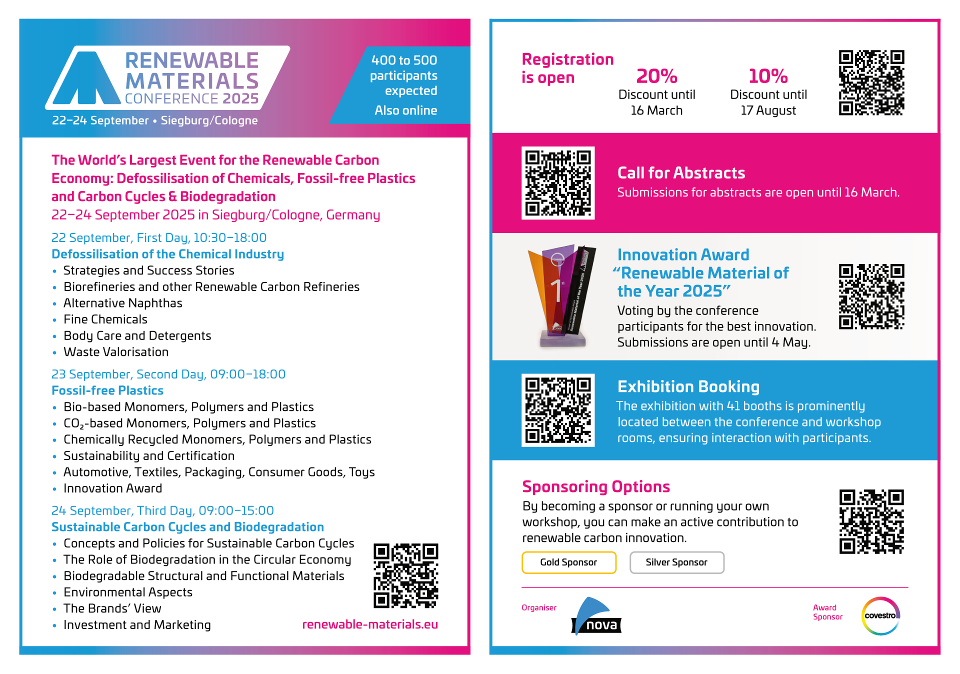 Please submit your abstract and innovation to the leading event in the ...