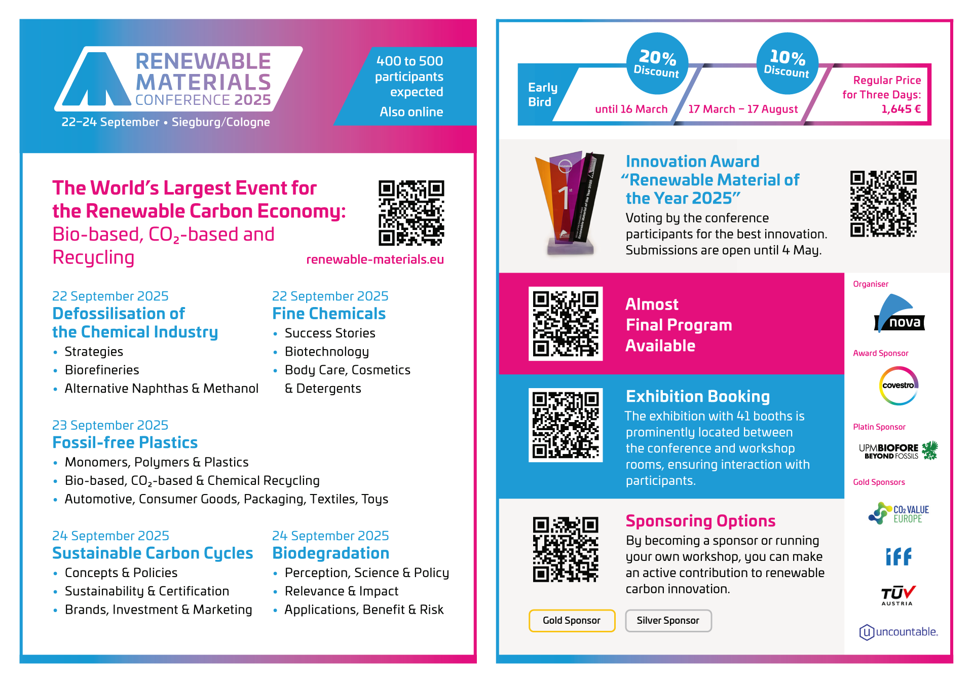 Showcase Your Innovation: Apply for the "Renewable Material of the Year ...