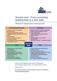 Succinic acid: From a promising building block to a slow seller – what ...