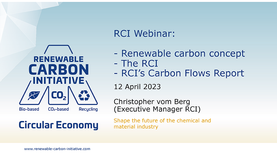 Renewable Carbon Initiative (RCI) Webinar slides – April 2023 (PDF ...