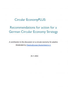 Circular EconomyPLUS: Recommendations for action for a German Circular ...
