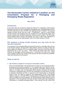 RCI’s position paper: "Commission proposal for a Packaging and ...