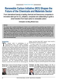Renewable Carbon Initiative (RCI) Shapes the Future of the Chemicals ...