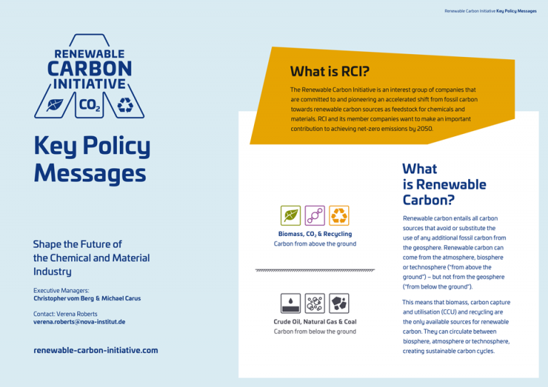 RCI Key Policy Messages (PDF) | Renewable Carbon Publications