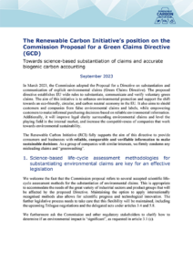 RCI’s position paper: "Commission proposal for a Green Claims Directive ...