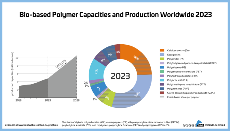 Bio-based Polymer Capacities and Production Worldwide (PNG) | Renewable ...