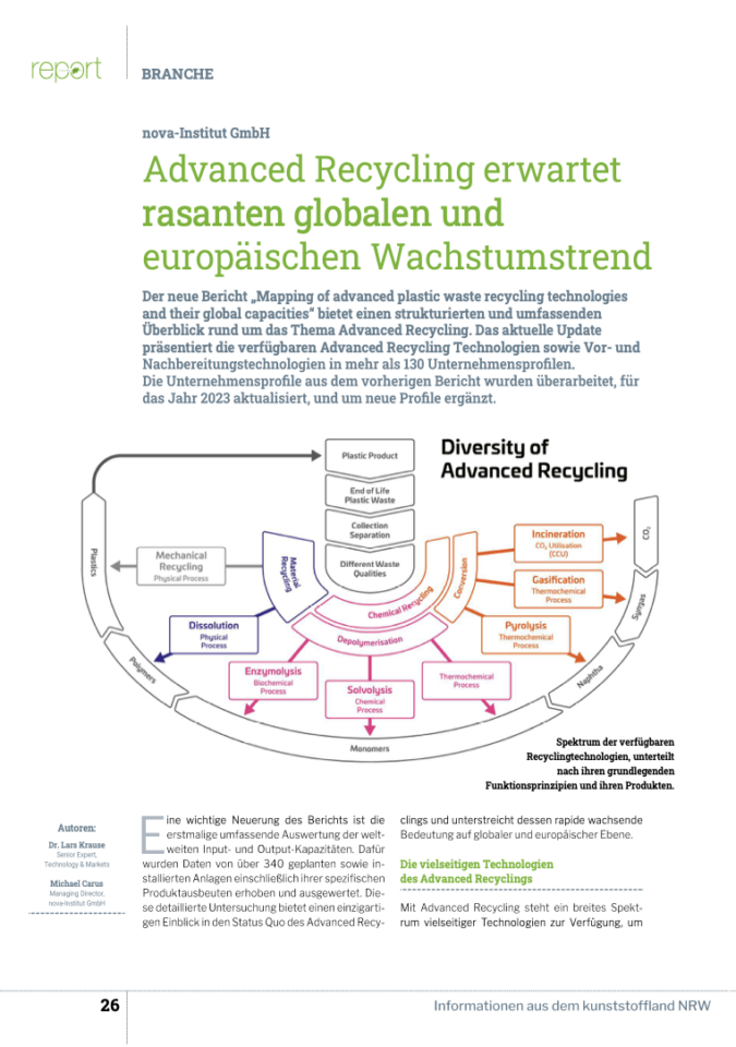 Mapping of Advanced Plastic Waste Recycling Technologies and their ...
